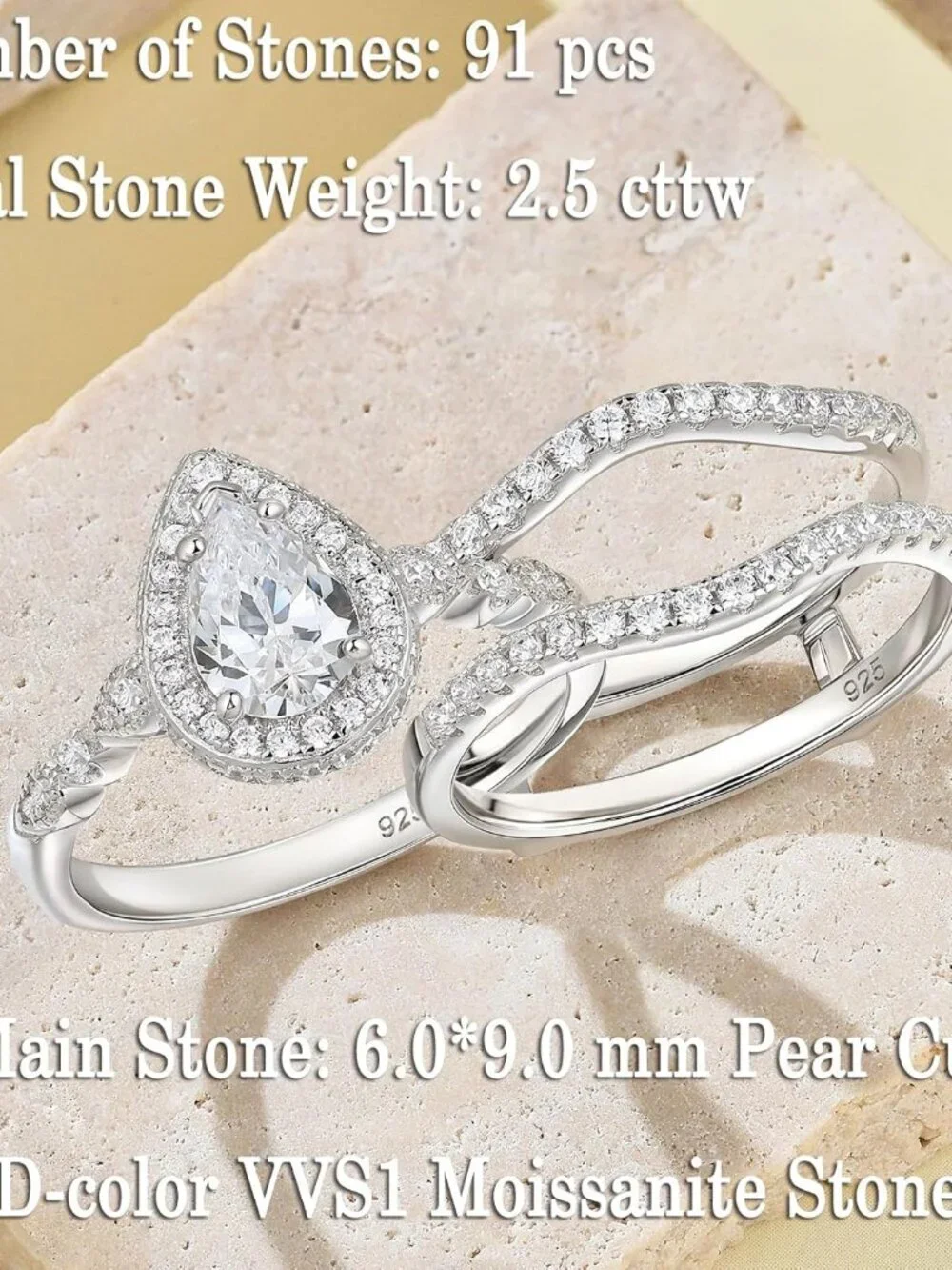 Jewelry | Wedding Rings For Women Bridal Sets Sterling Silver ...